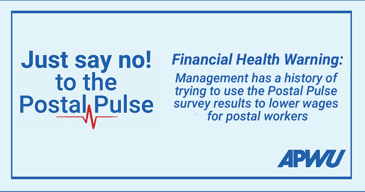 Say "No" to the Postal Pulse | American Postal Workers Union